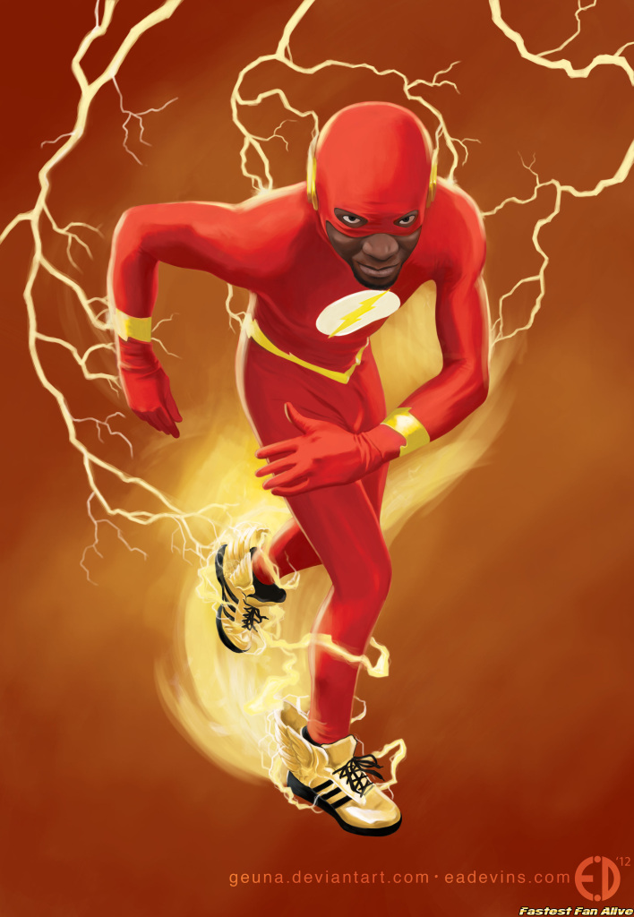 Flash Johnson, The Fastest Fan Alive: The Painting! - Speed Force