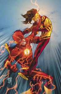 Flash vs. Kid Flash on the Cover to Flash #21 - Speed Force
